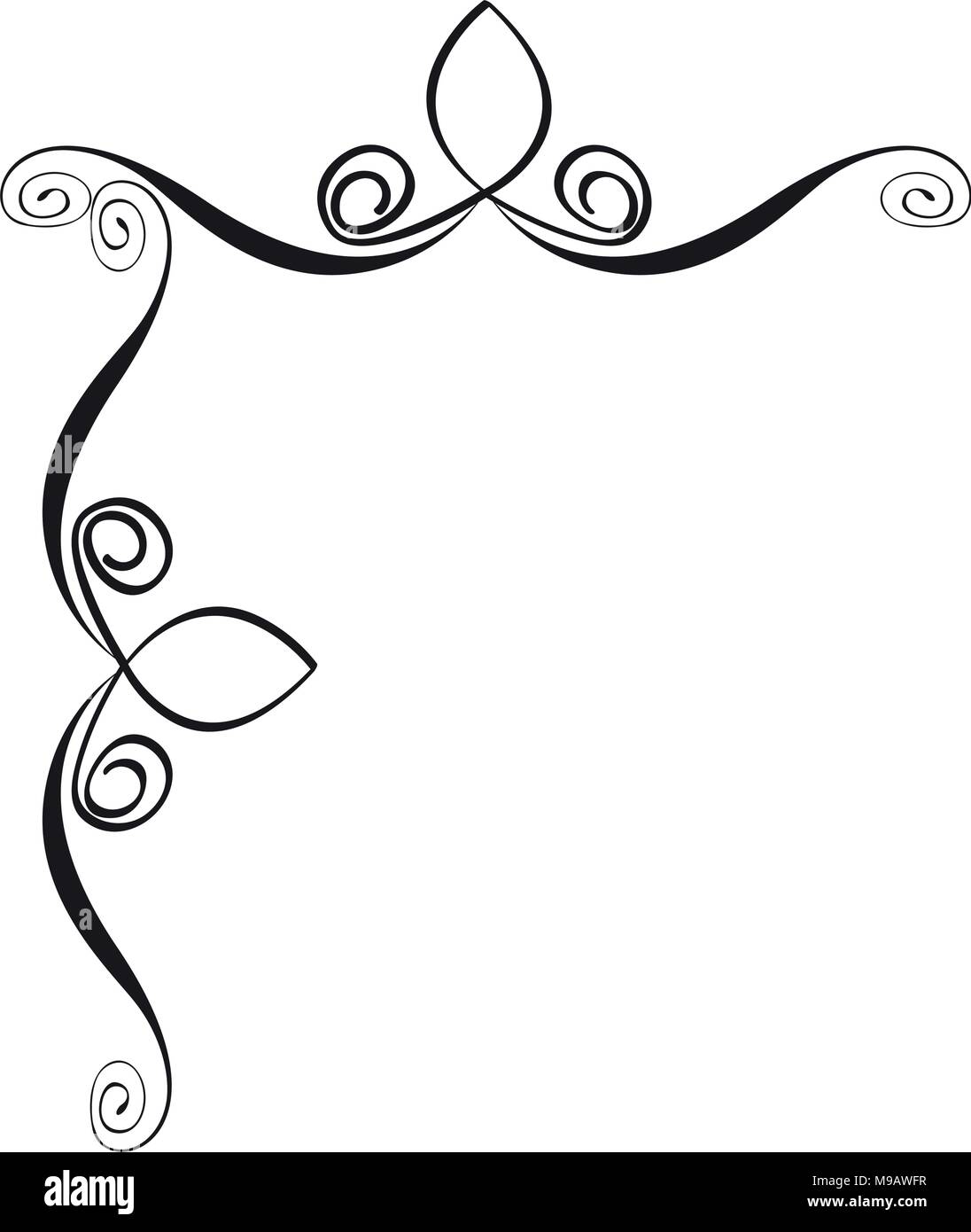 Elegant floral arabesque swirl Stock Vector Images - Alamy
