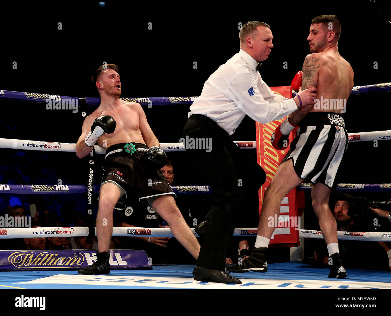Lewis Ritson (right) against Scott Cardle (left) in the British ...