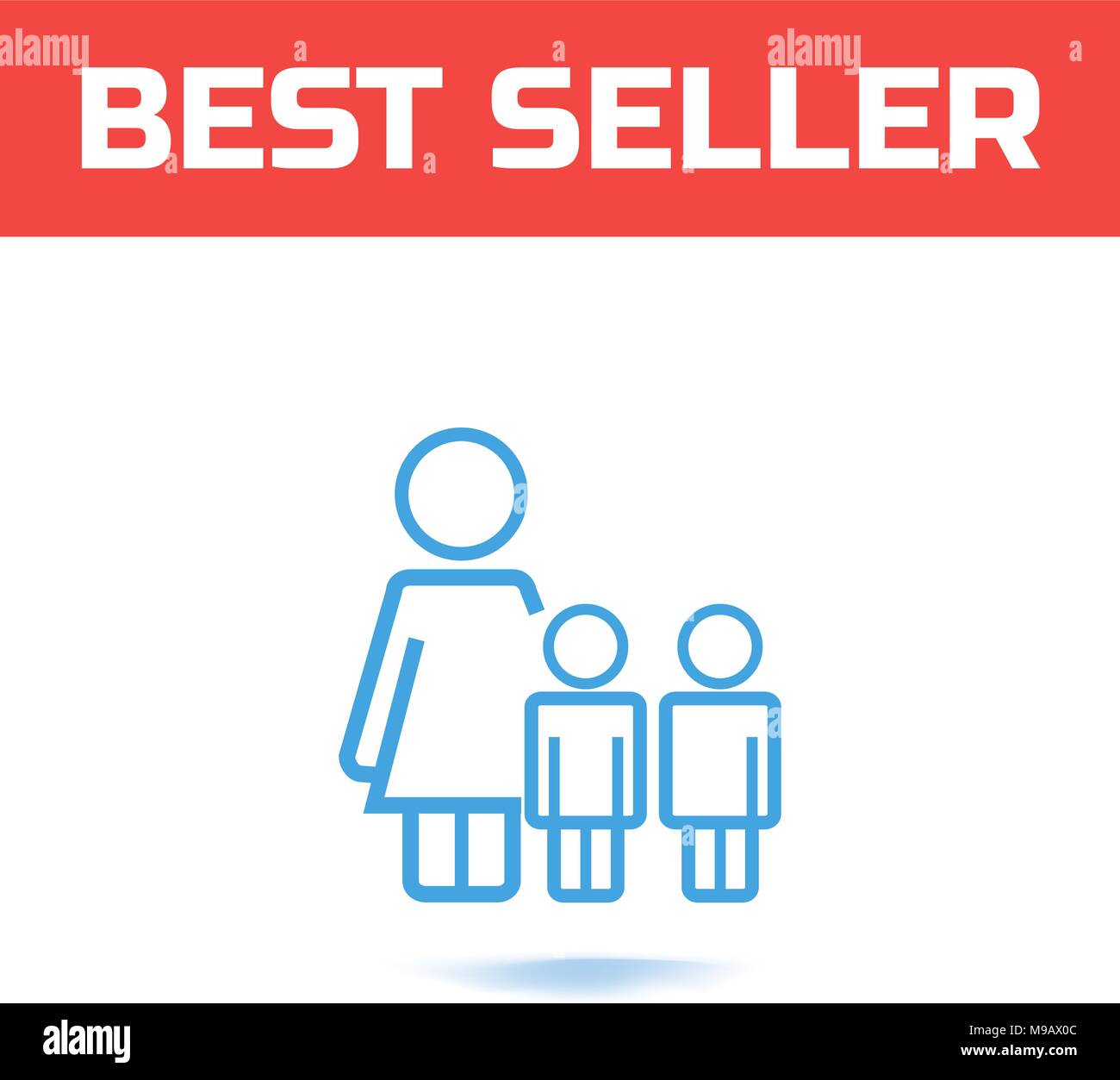 single mother over white background vector illustration Stock Vector ...