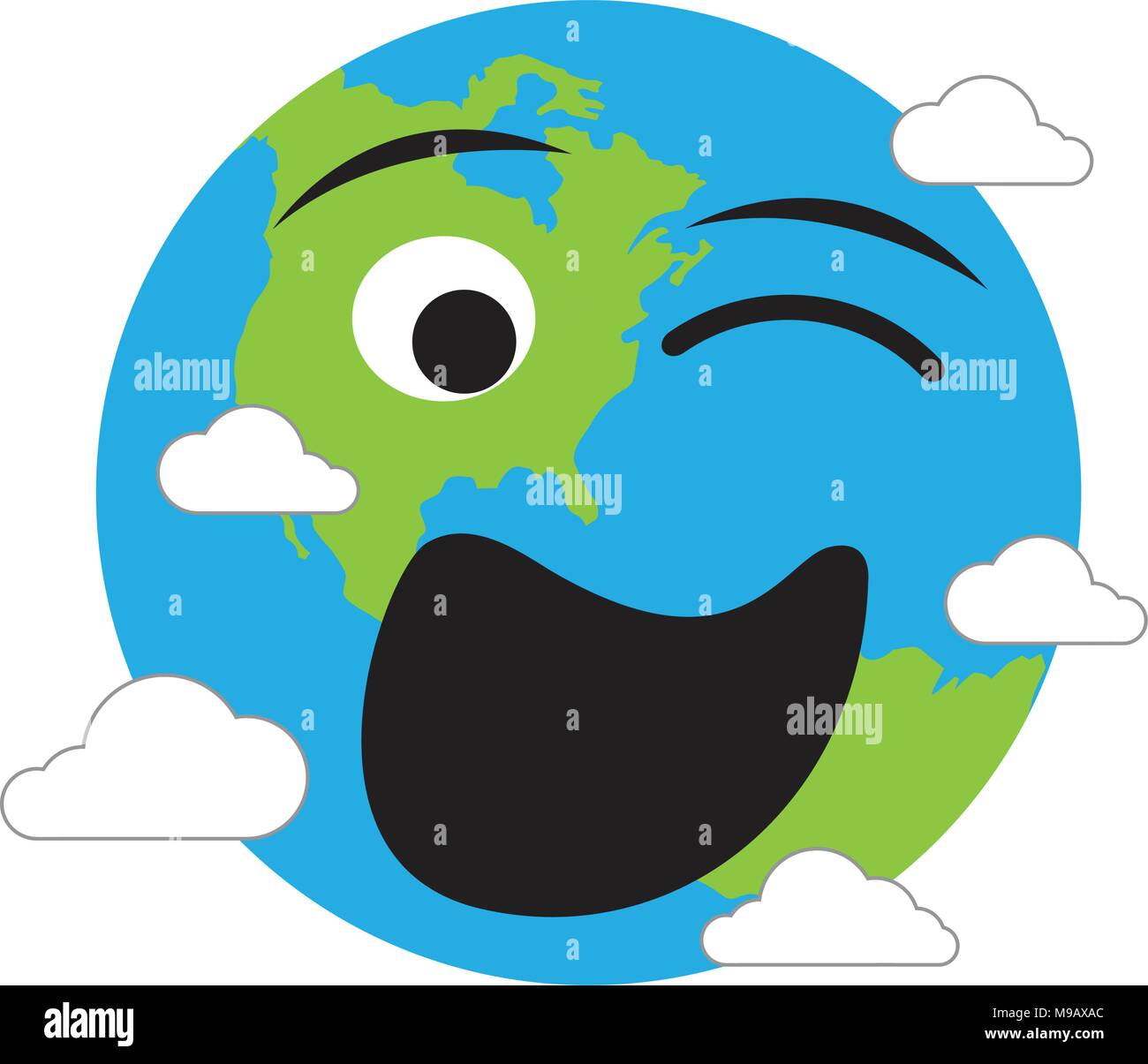 Happy earth emote. Earth day Stock Vector Image & Art - Alamy