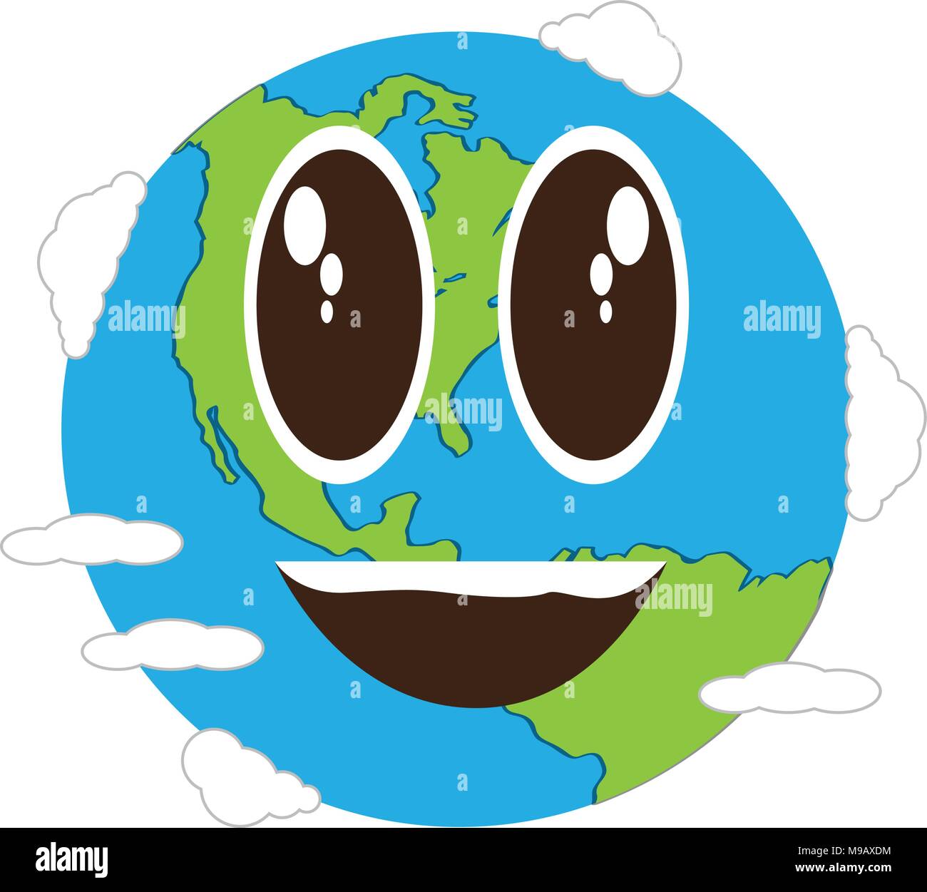 Happy earth emote. Earth day Stock Vector Image & Art - Alamy