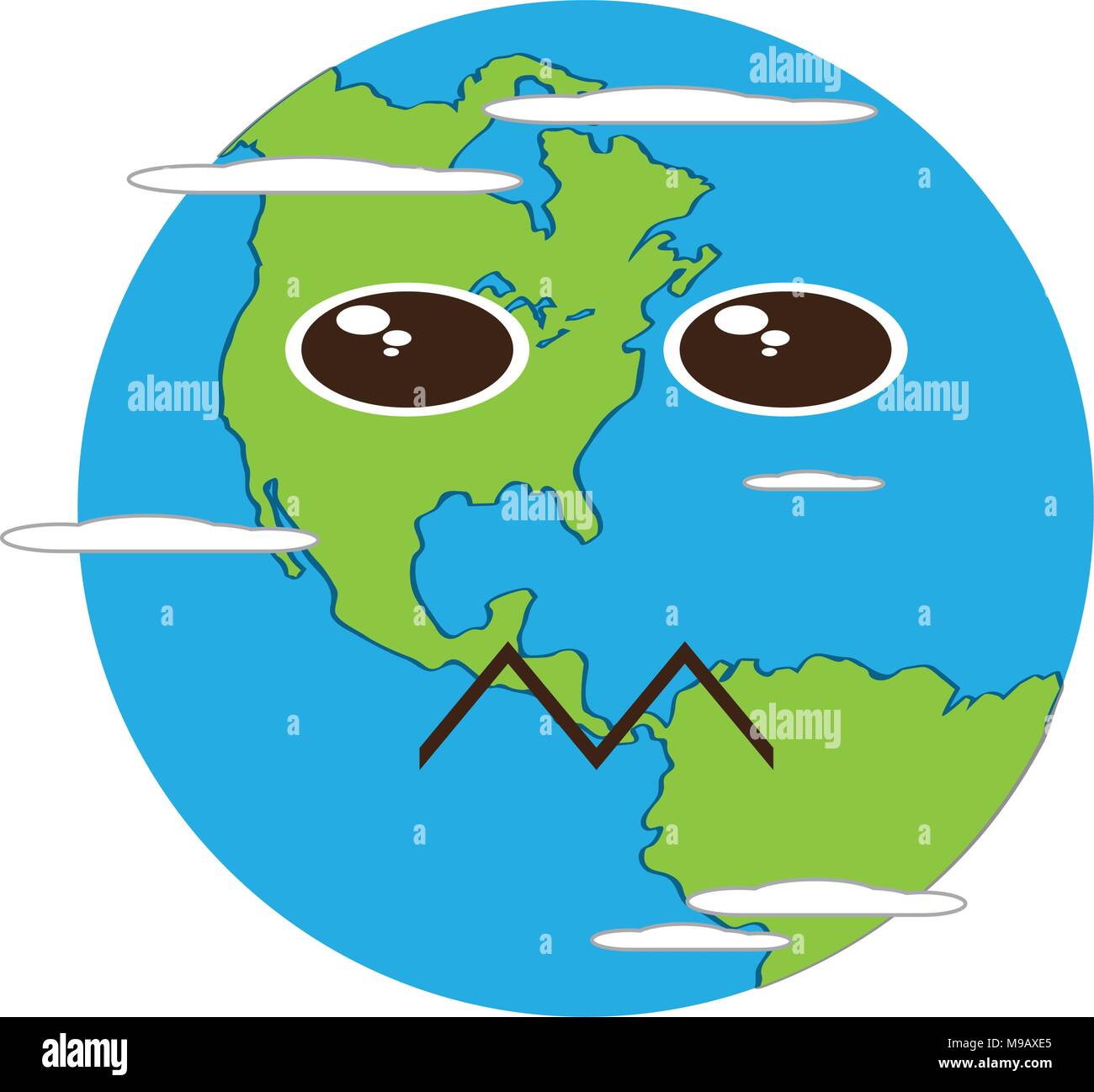 Vector cartoon earth sad emotion hi-res stock photography and images - Alamy