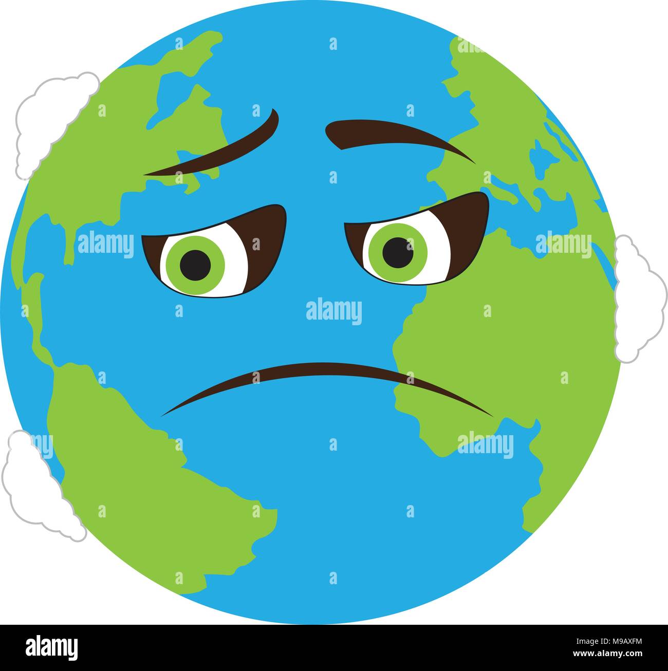 Vector Cartoon Earth Sad Emotion High Resolution Stock Photography and Images - Alamy