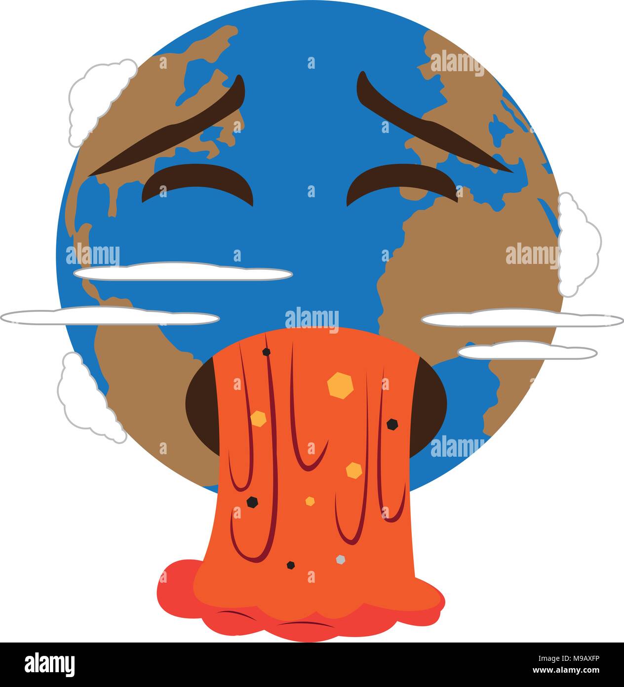 Sick earth emote. Earth day Stock Vector Image & Art - Alamy