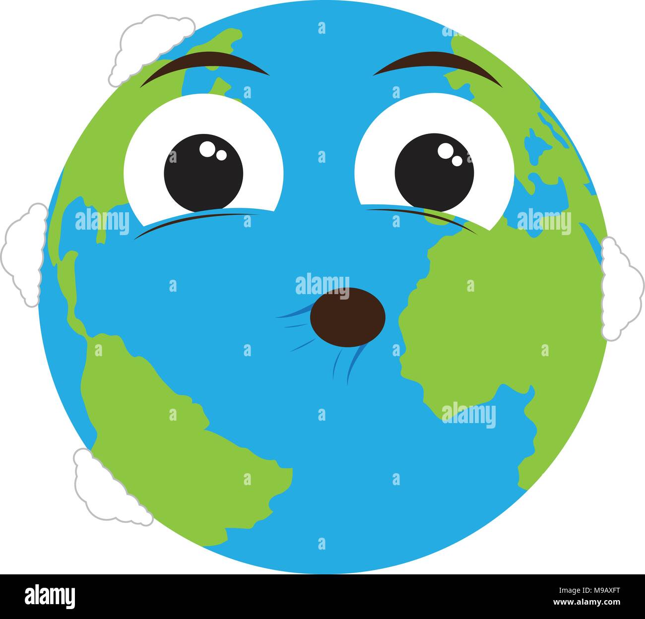 Surprised earth emote. Earth day Stock Vector Image & Art - Alamy
