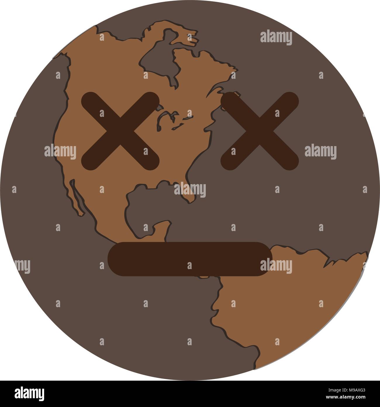 Dead earth emote. Earth day Stock Vector Image & Art - Alamy