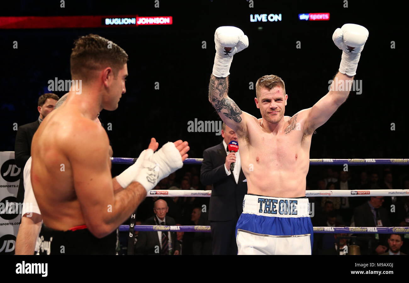 Callum Johnson celebrates after winning in the first round against ...
