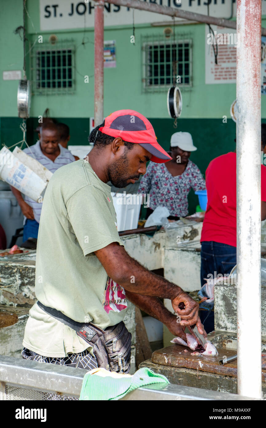 Antigua caribbean fish market hi-res stock photography and images - Alamy
