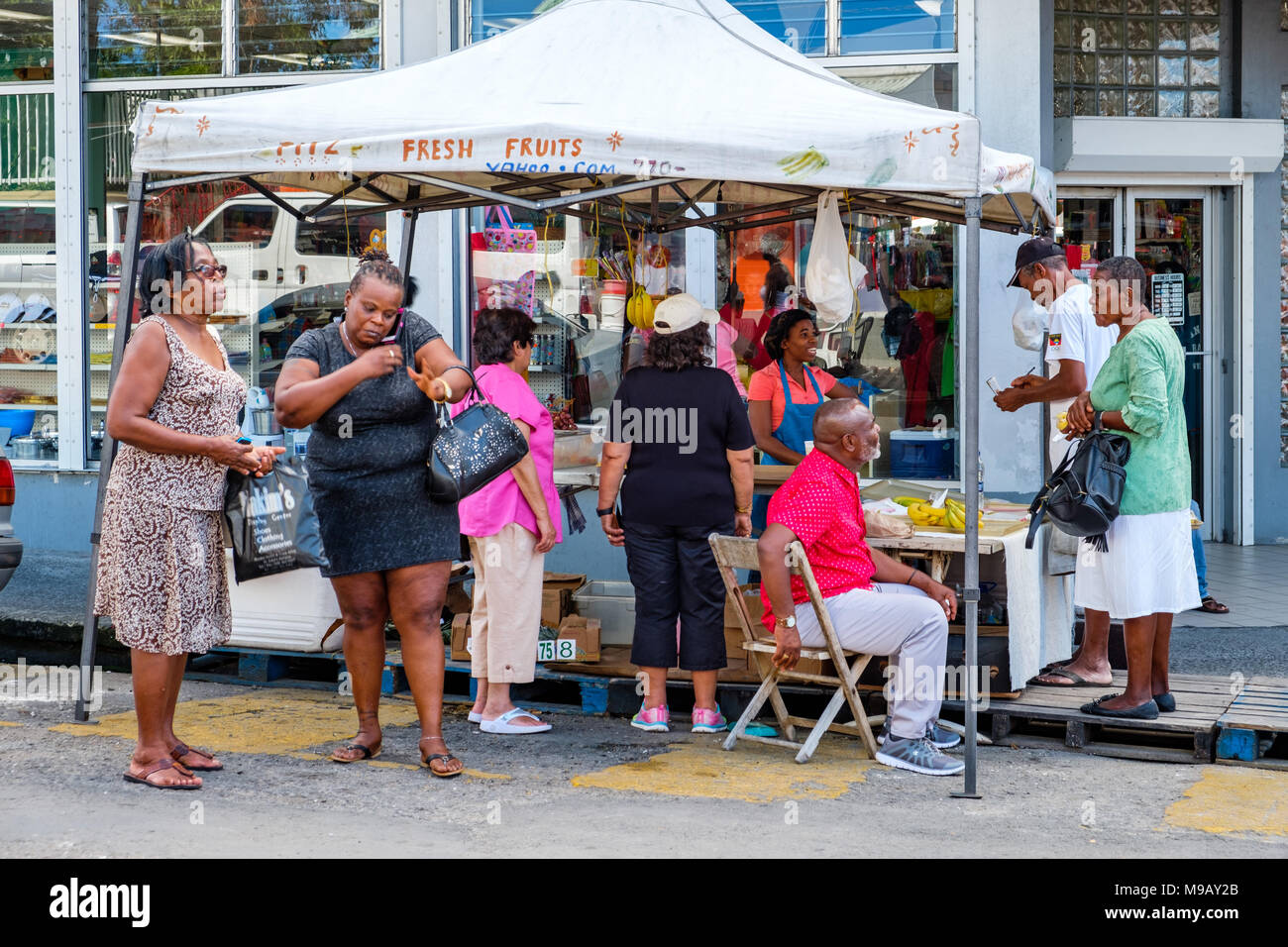 Woman in st johns antigua hi-res stock photography and images - Alamy