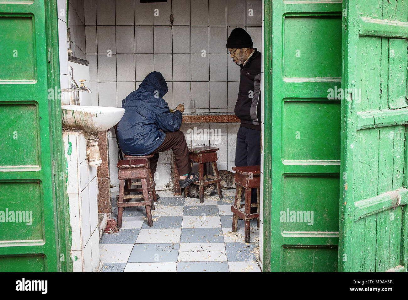 Restaurant, medina, UNESCO World Heritage Site,Tetouan, Morocco Stock ...