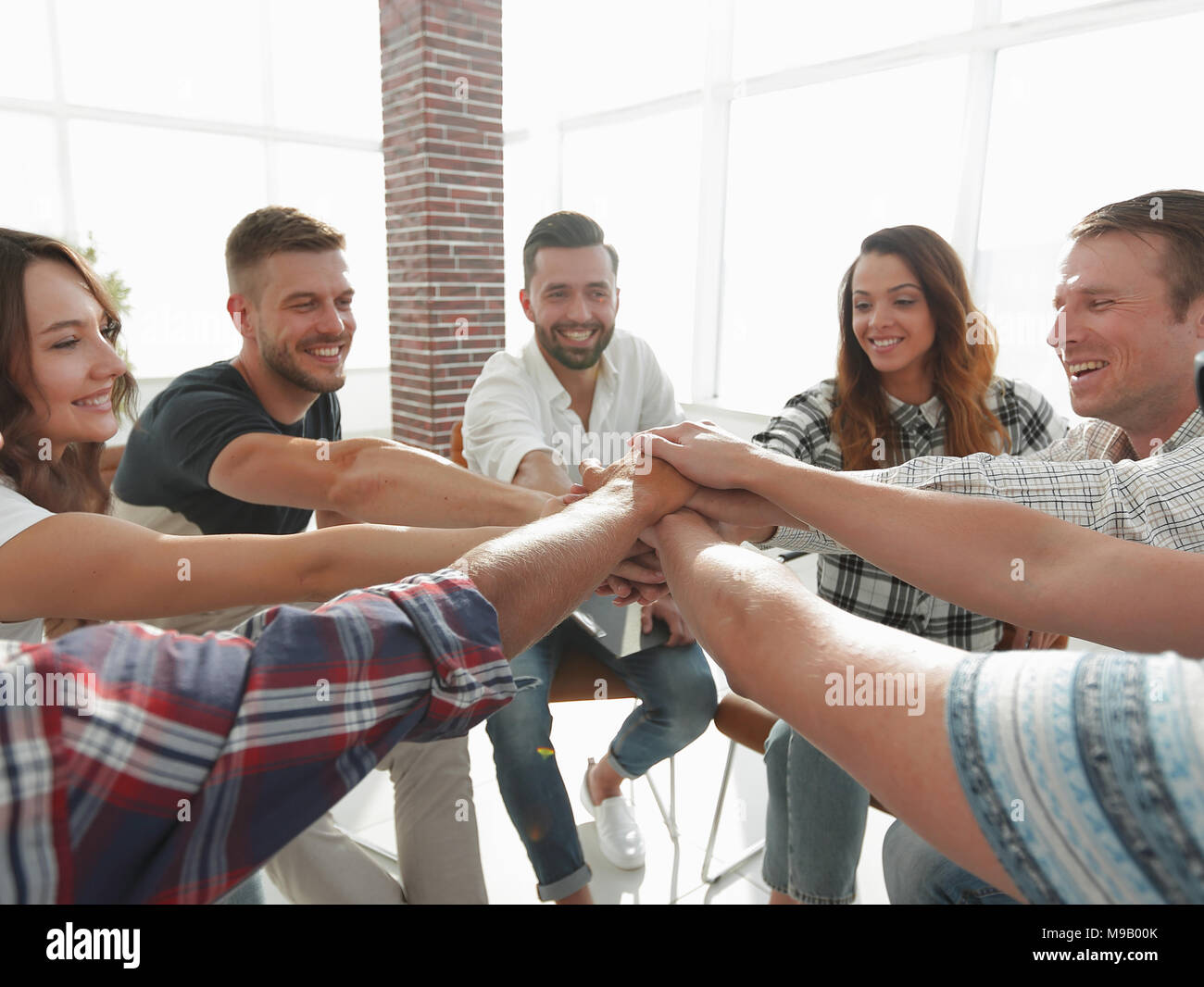 unified business team.the concept of teamwork Stock Photo - Alamy