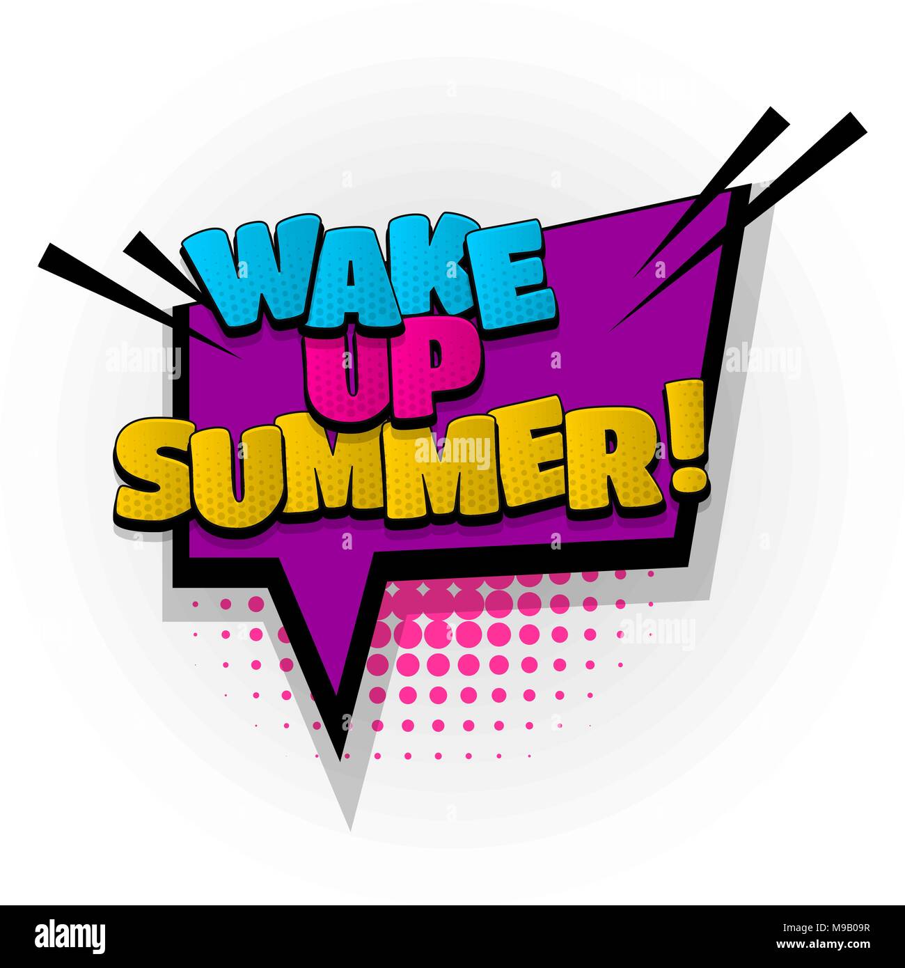 summer time wake up comic book text pop art Stock Vector Image & Art ...