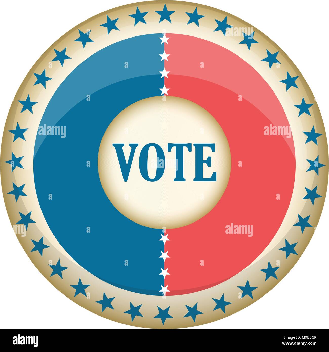 Retro United States campaign button Stock Vector Image & Art - Alamy