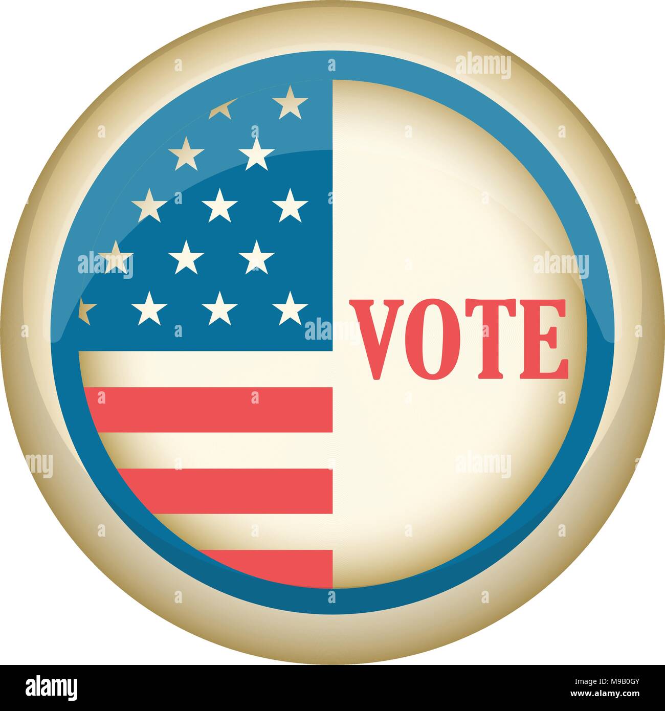 Retro United States campaign button Stock Vector Image & Art - Alamy