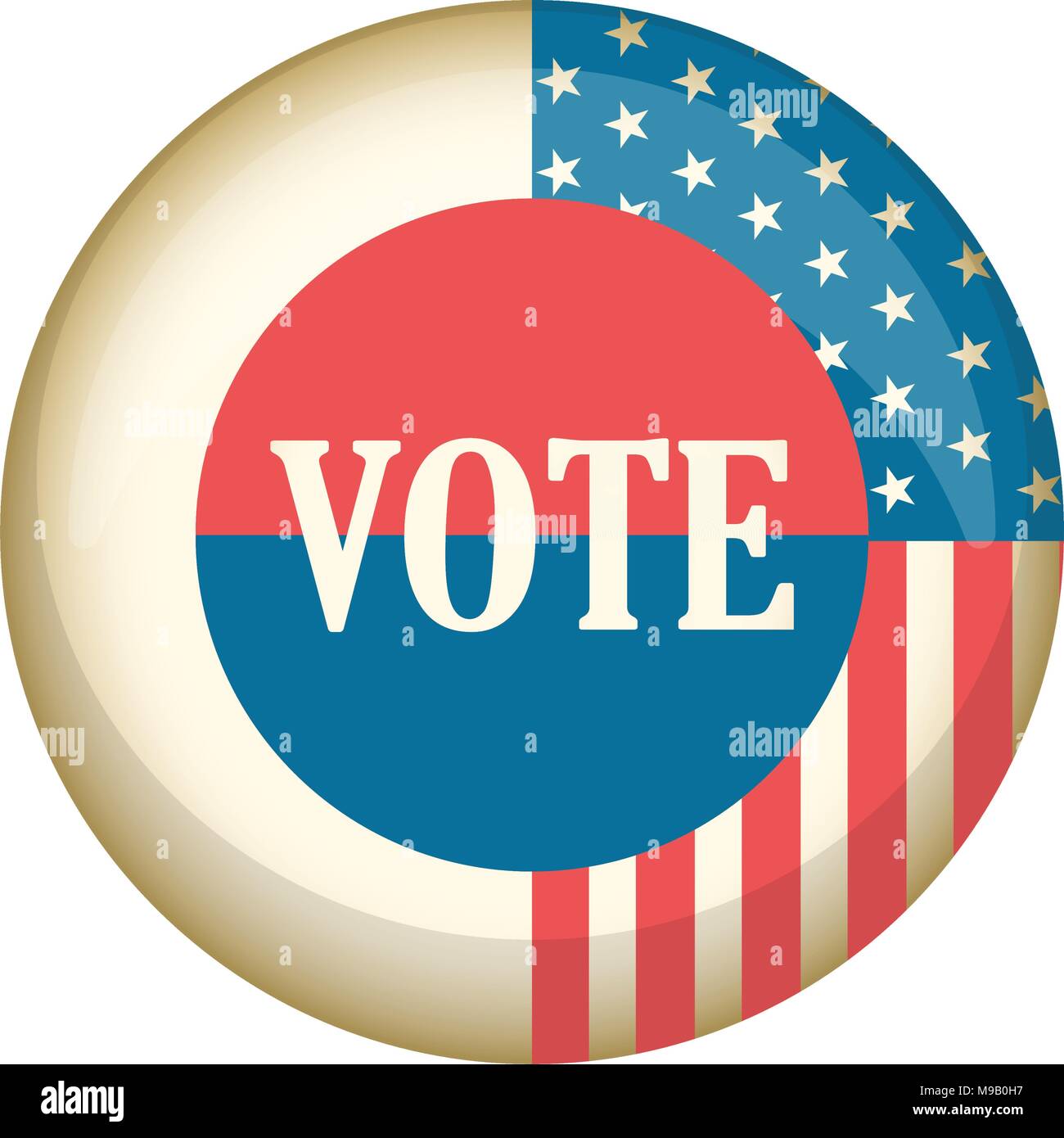 Retro United States campaign button Stock Vector Image & Art - Alamy