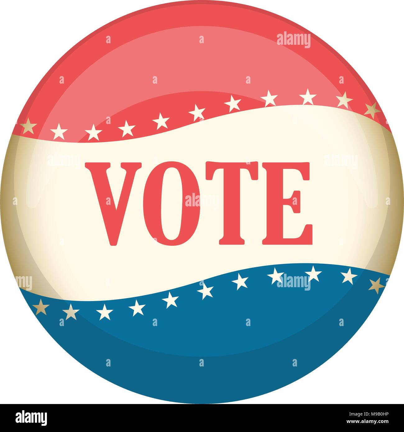 Retro United States campaign button Stock Vector Image & Art - Alamy