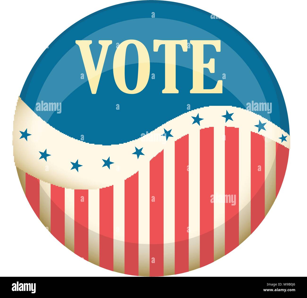 Retro United States campaign button Stock Vector Image & Art - Alamy