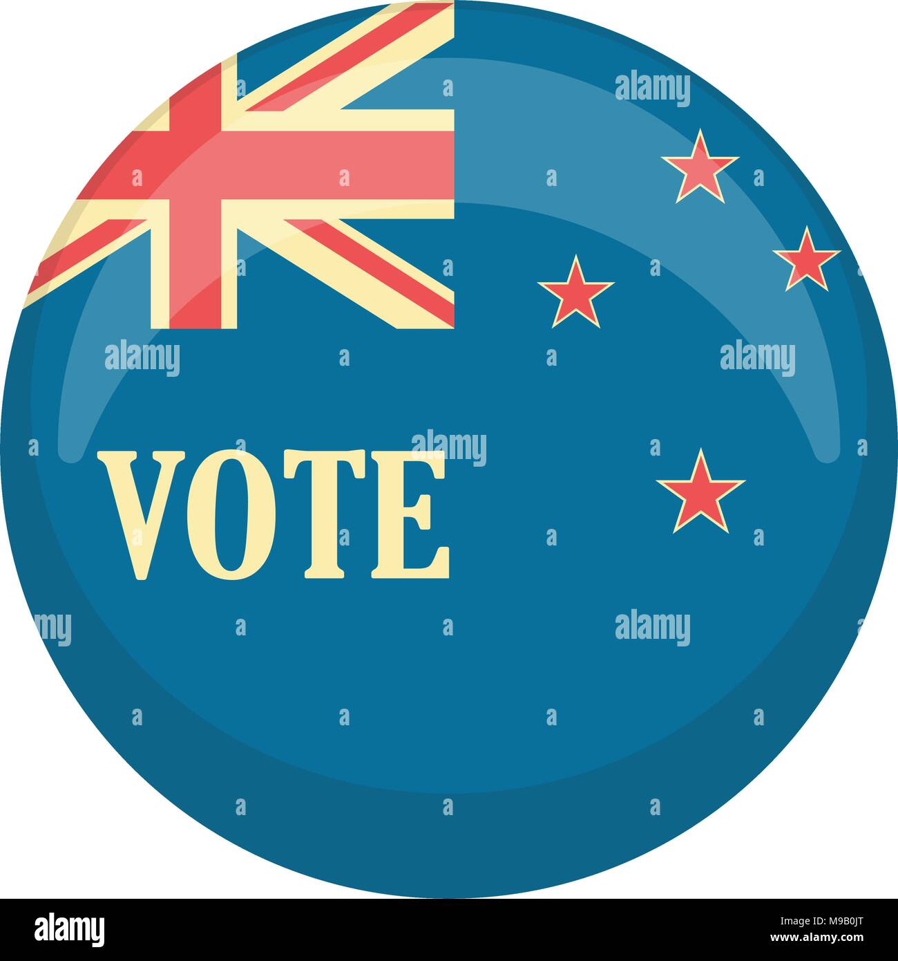 Retro New Zealand campaign button Stock Vector Image & Art - Alamy