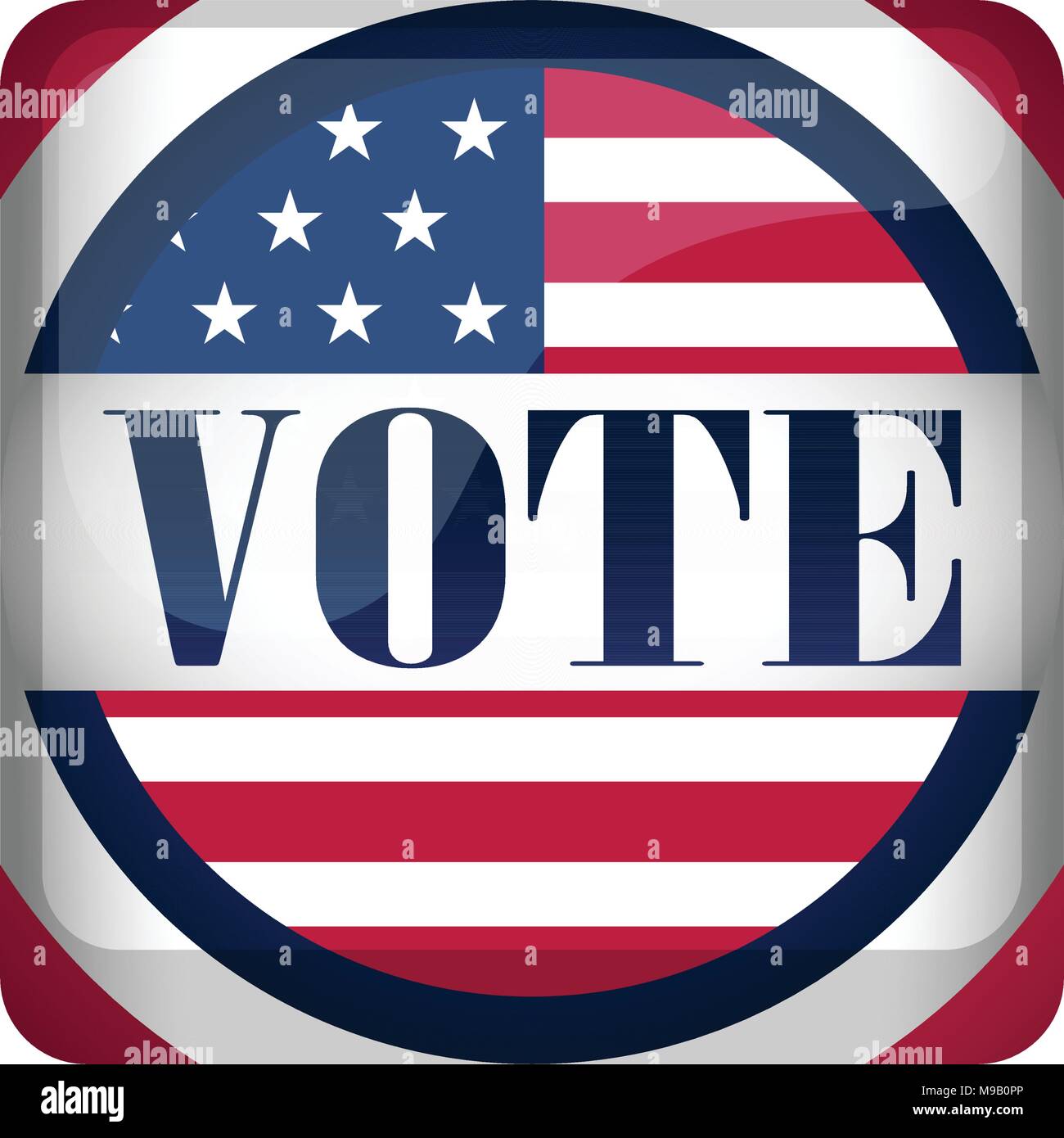 United States campaign button Stock Vector Image & Art - Alamy