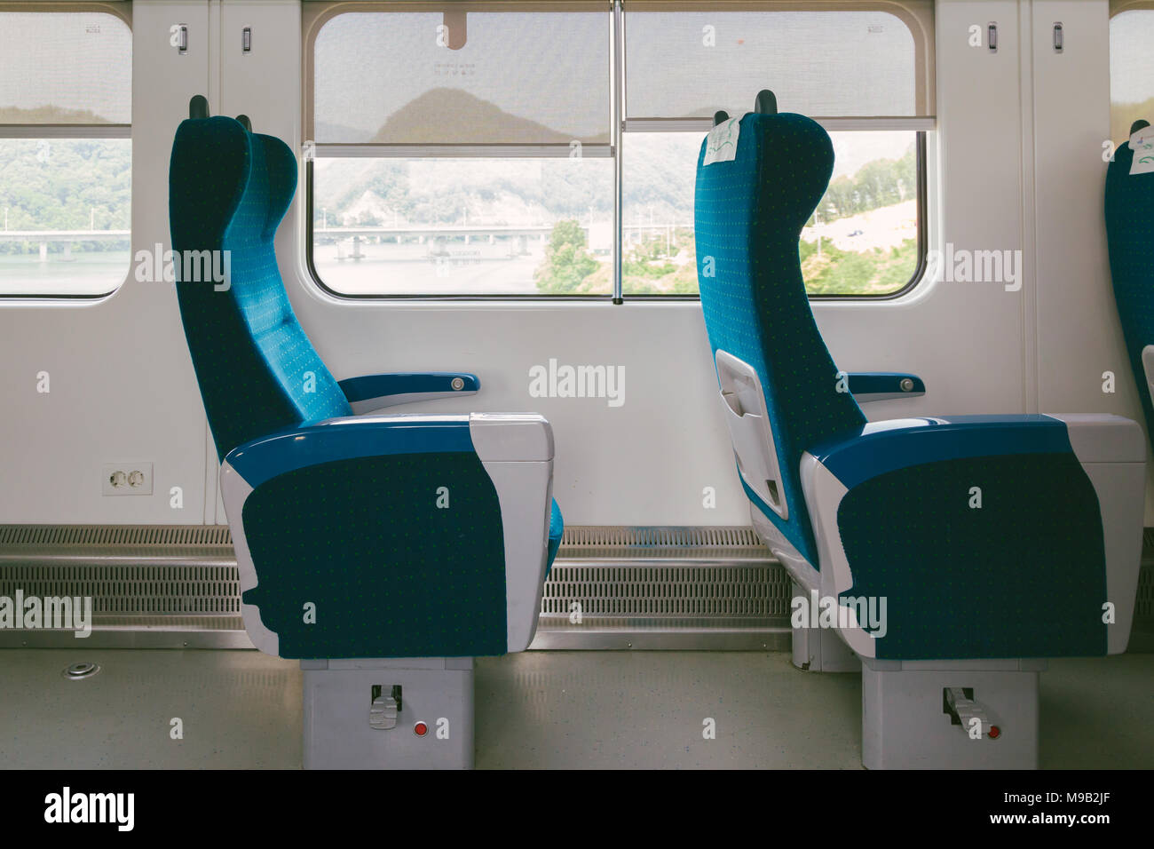 Inside the train in Korea Stock Photo - Alamy