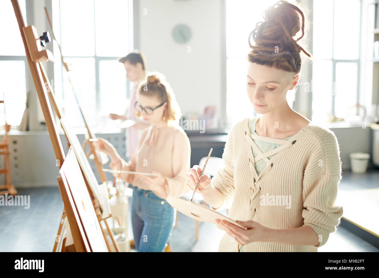 Student of art school Stock Photo - Alamy