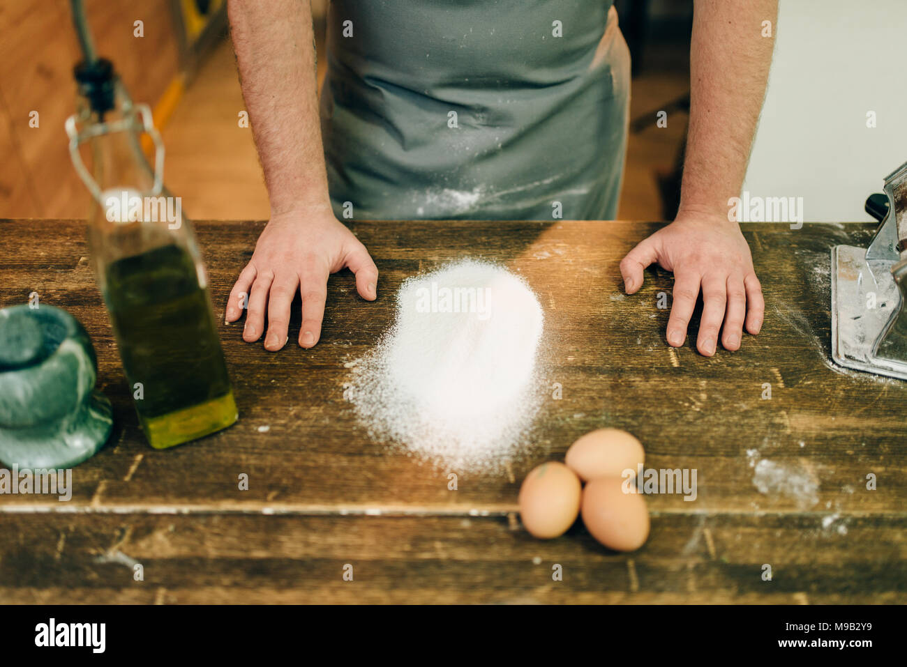 Male chef eggs on hi-res stock photography and images - Alamy
