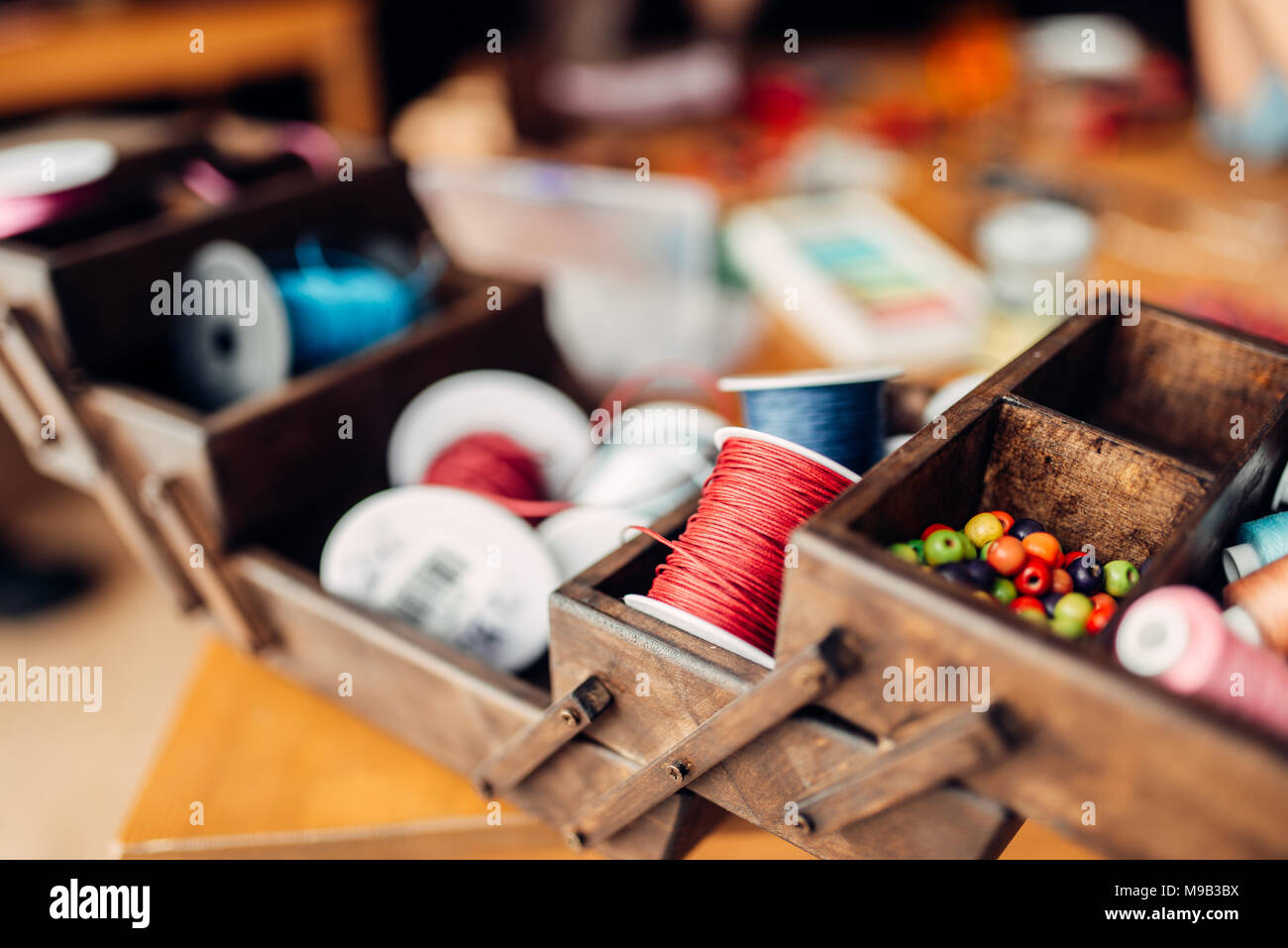 Needlework box hi-res stock photography and images - Alamy