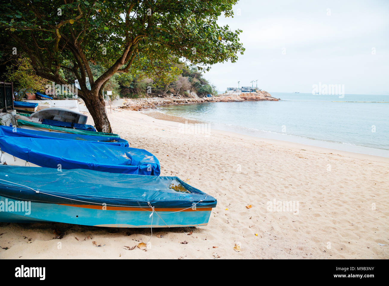 Lo So Shing beach at Lamma island sea village in Hong Kong Stock Photo ...