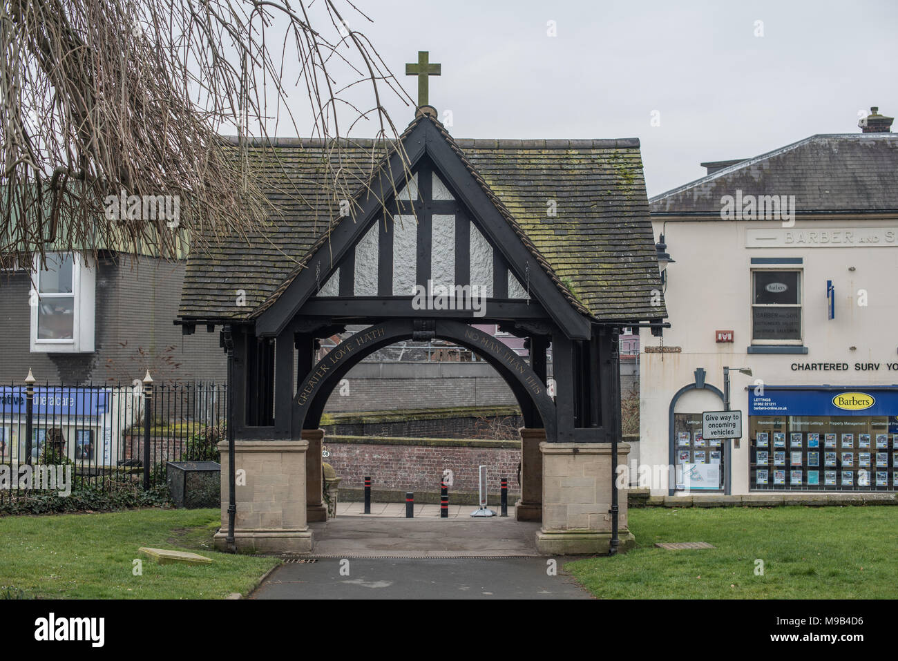 All saints Church and war memorial in Wellington, Telford, Shropshire ...