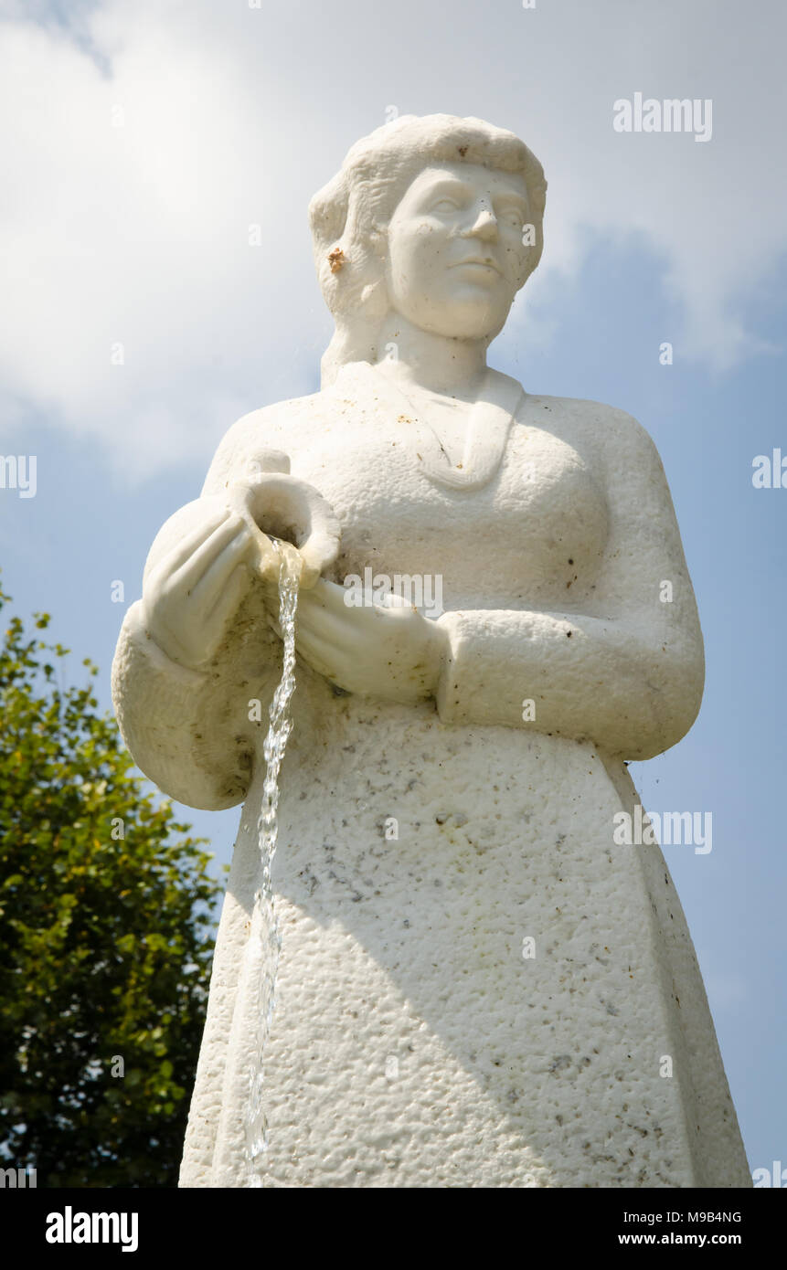Dojran Lake, Mecedonia, September 02, 2016: famous Statue of Dojrana ...