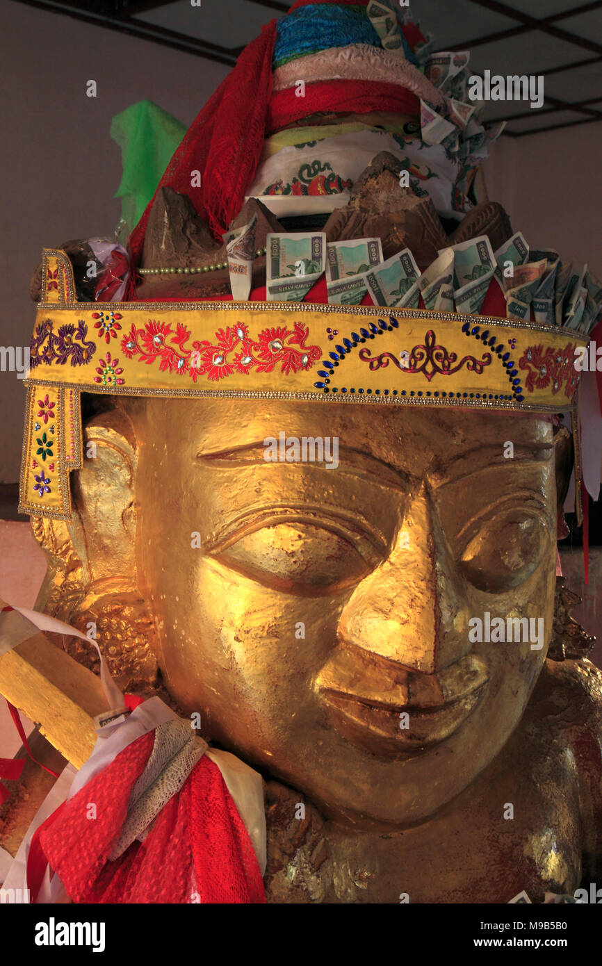 Myanmar, Bagan, Shwezigon Pagoda, Nat spirit, statue Stock Photo - Alamy