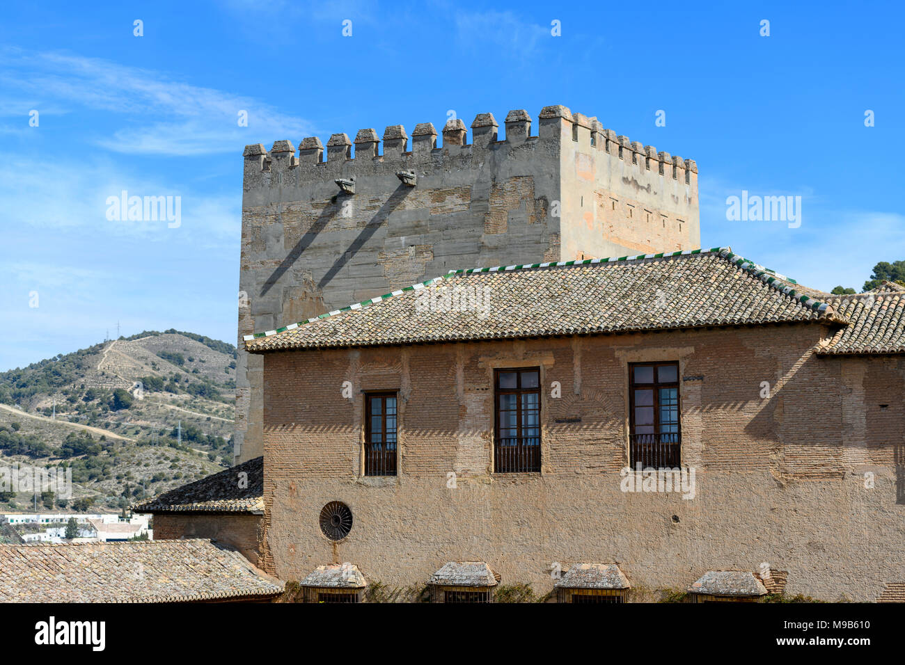 View of the Alcazaba castle in La Alhambra Stock Photo - Alamy