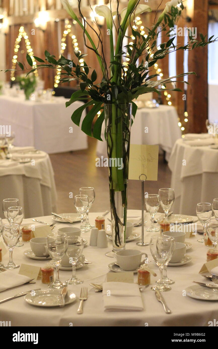 Romantic table setting, Essex, UK Stock Photo - Alamy