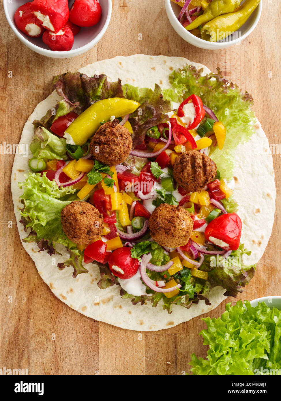 Falafel wrap hi-res stock photography and images - Alamy