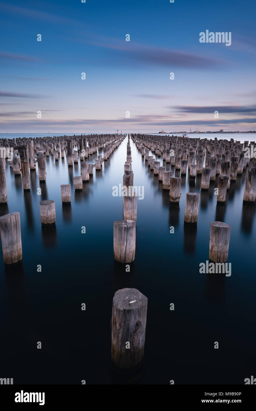 Rows of pylons hi-res stock photography and images - Alamy