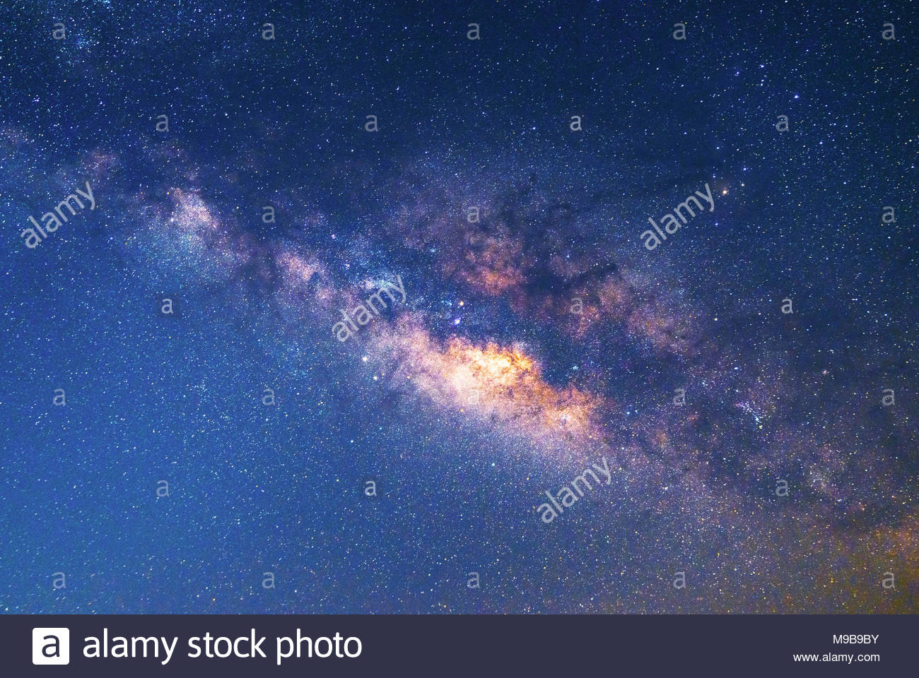 Milky Way Galaxy Long Exposure Stock Photos & Milky Way Galaxy Long ...