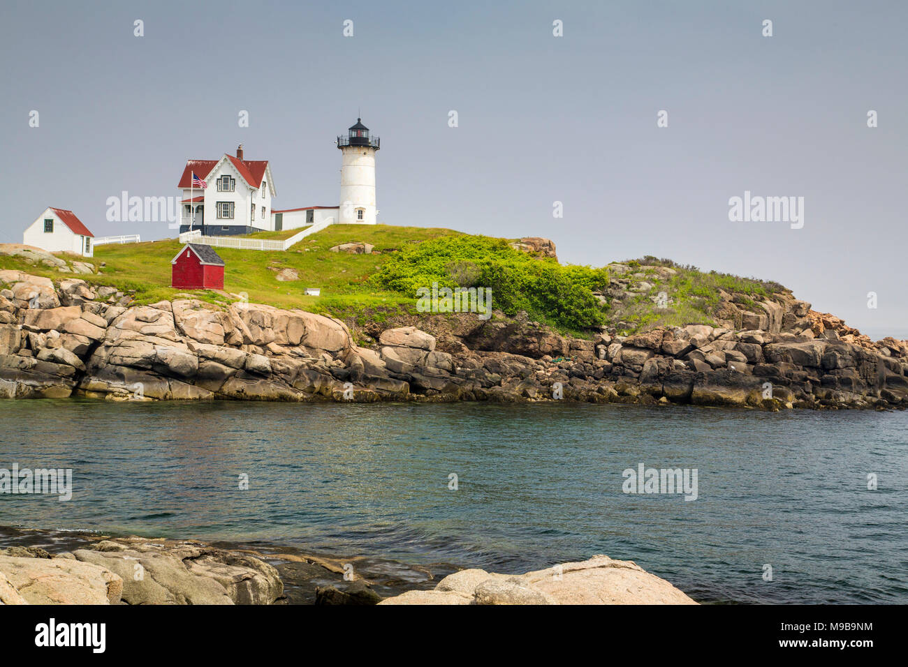 Nubble Lighthouse - view of Nubble Lighthouse on Cape Neddick, York ...