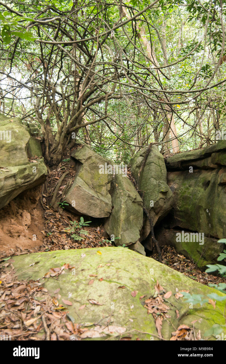 the ancient Quarry of khmer at the town of Ban Kruat at south of the ...