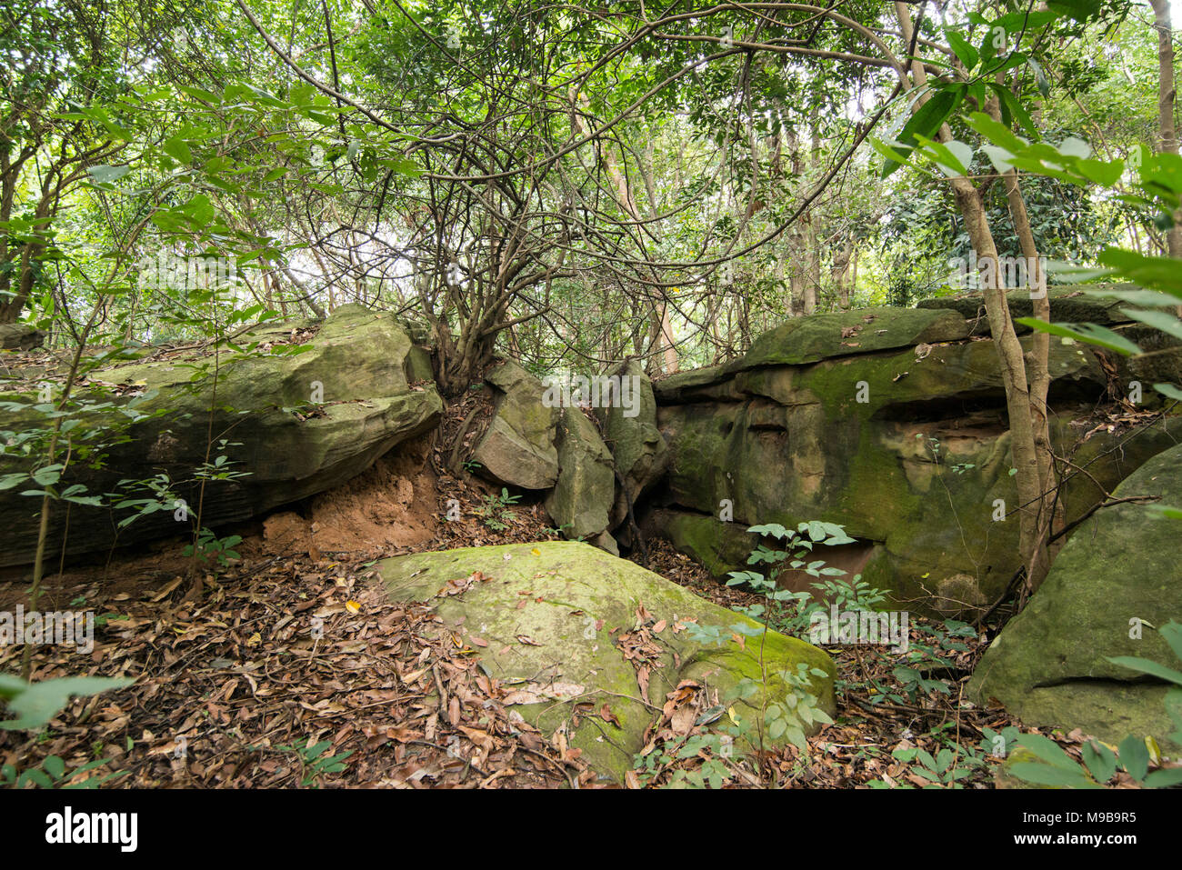 the ancient Quarry of khmer at the town of Ban Kruat at south of the ...