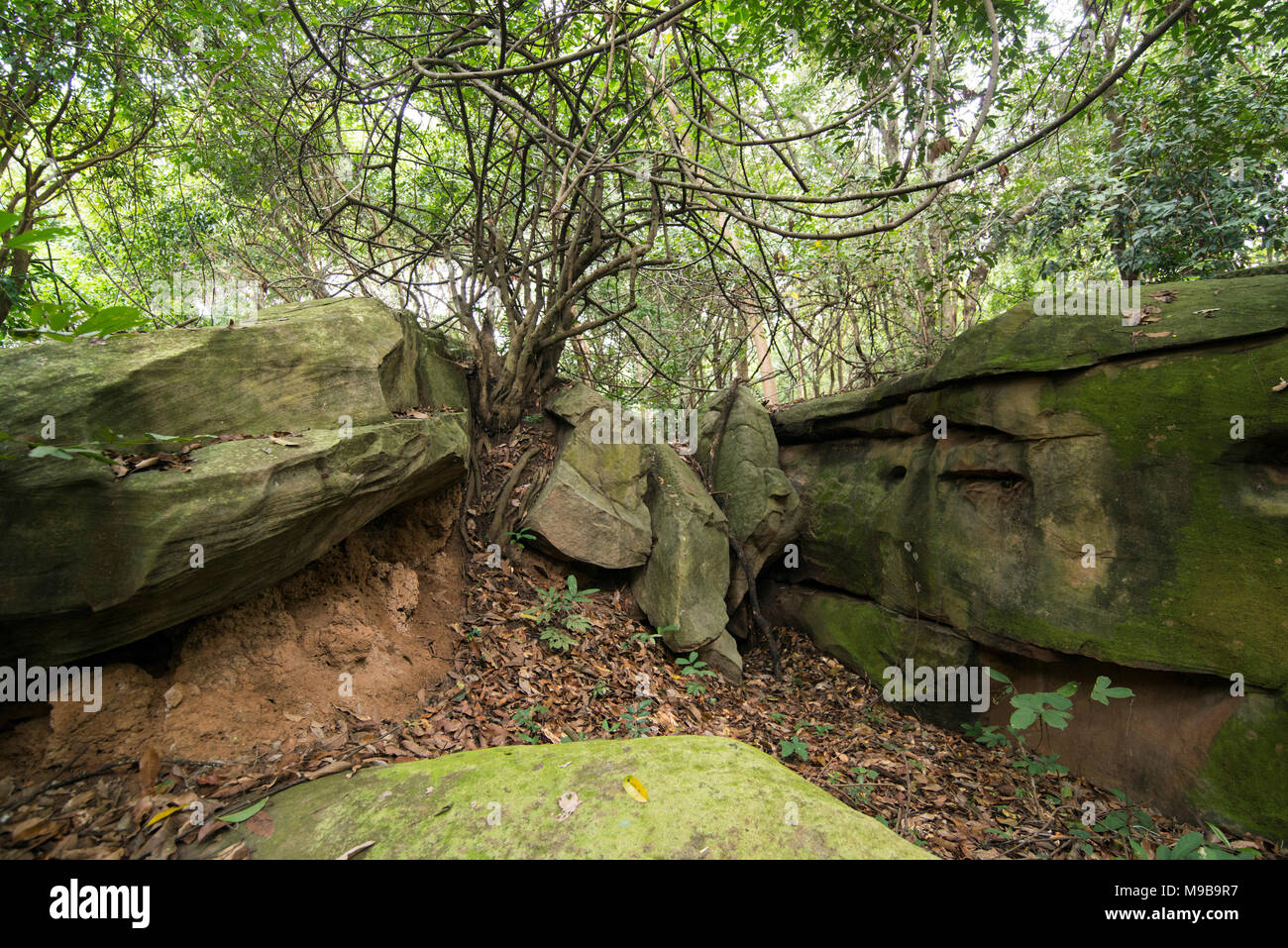 the ancient Quarry of khmer at the town of Ban Kruat at south of the ...