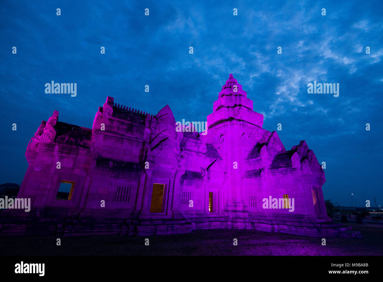 the recreated Khmer Temple of Buriram Castle in the city of Buriram in ...