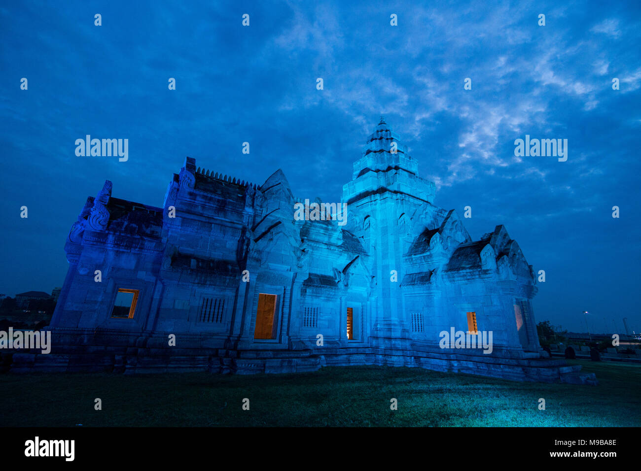the recreated Khmer Temple of Buriram Castle in the city of Buriram in ...
