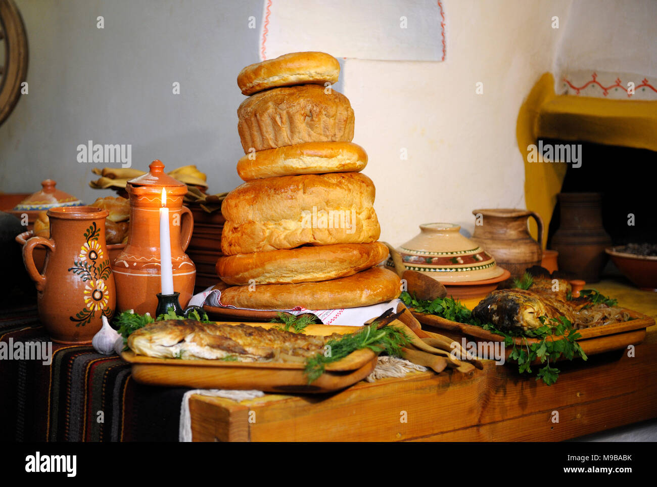 End of the Great Lent. Ukrainian traditional Easter food – breads ...