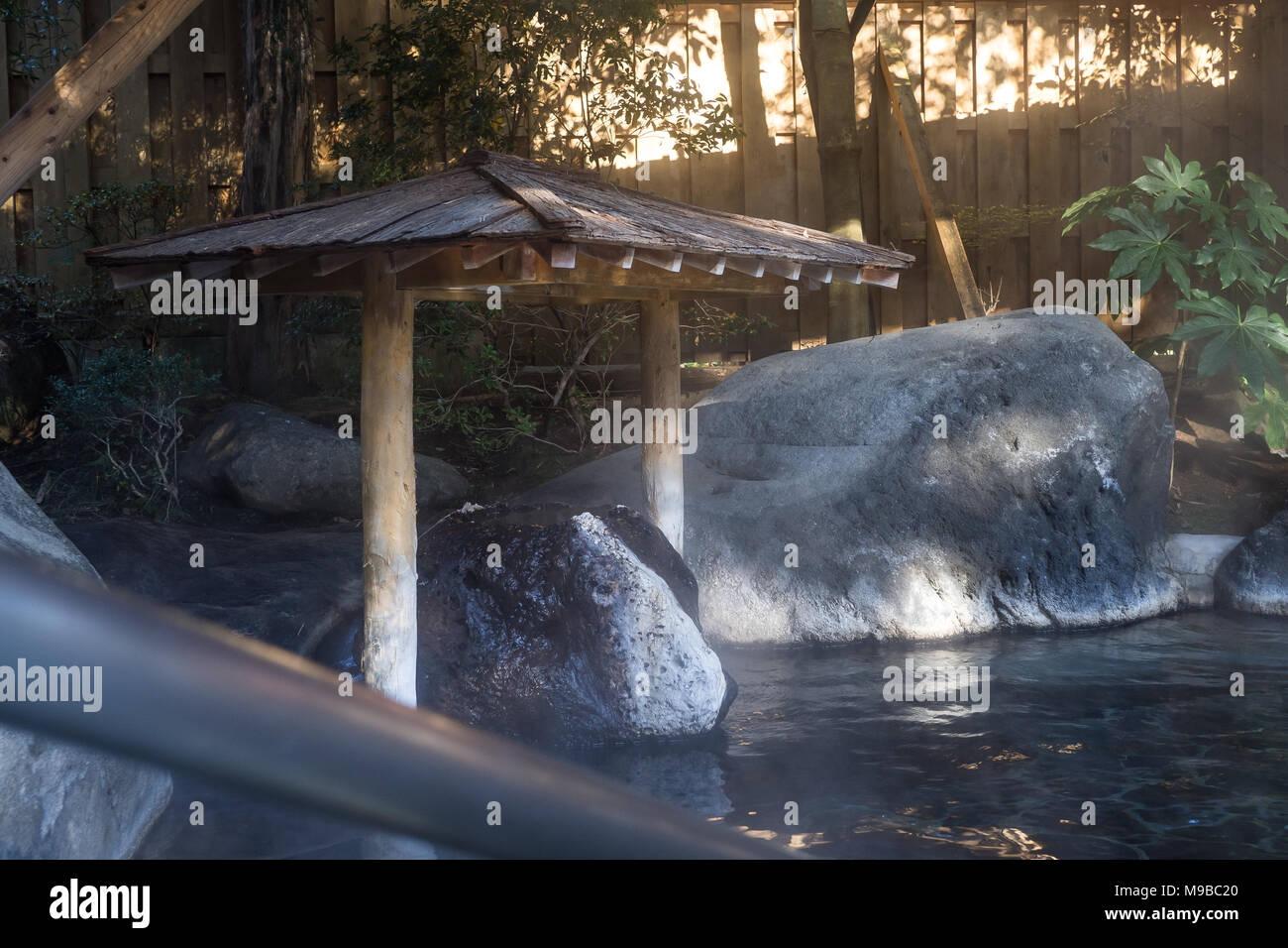 Onsen in Japan with natural hot spring water Stock Photo - Alamy