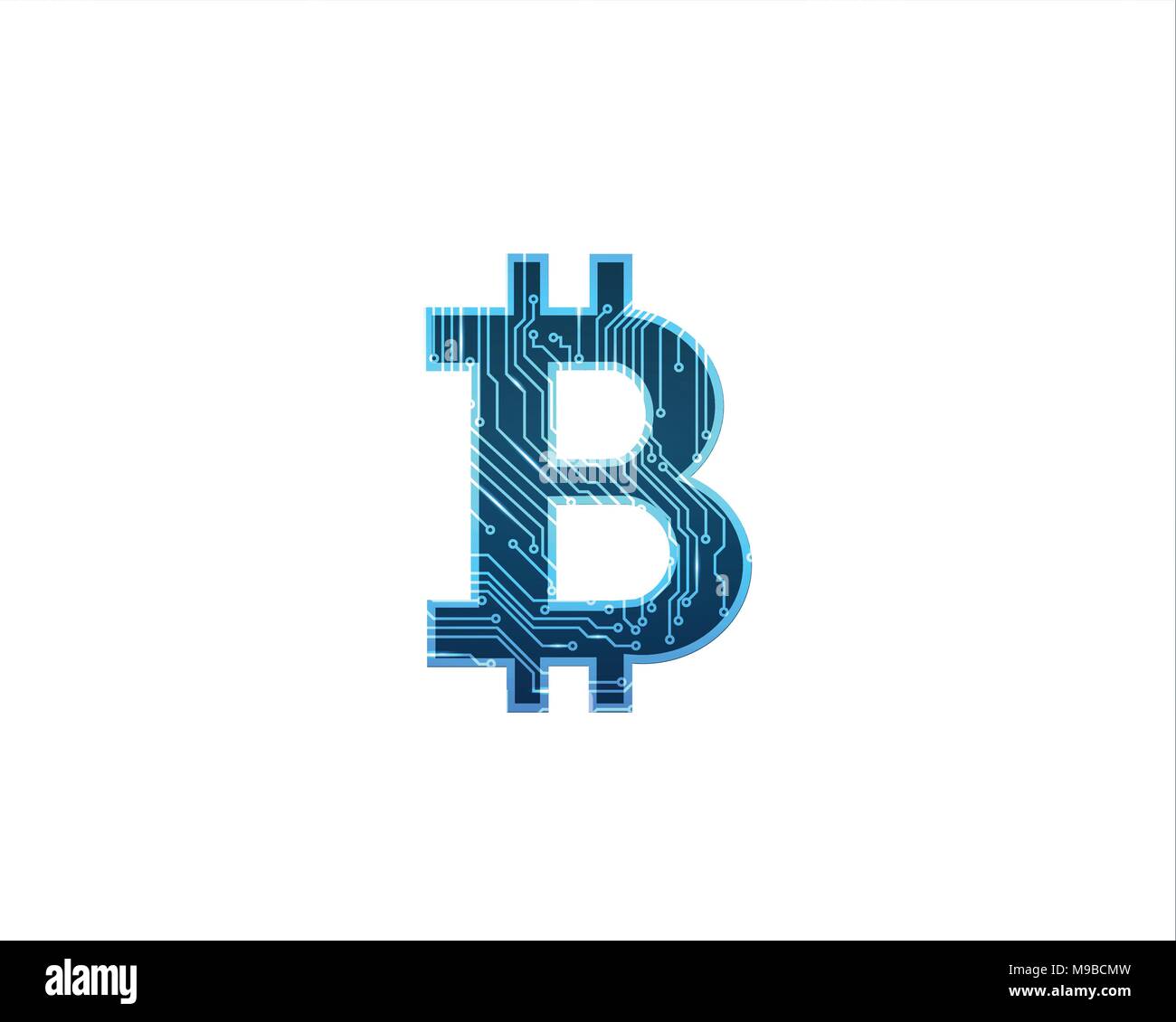 digital bitcoin crypto currency vector background. Bitcoin vector ...