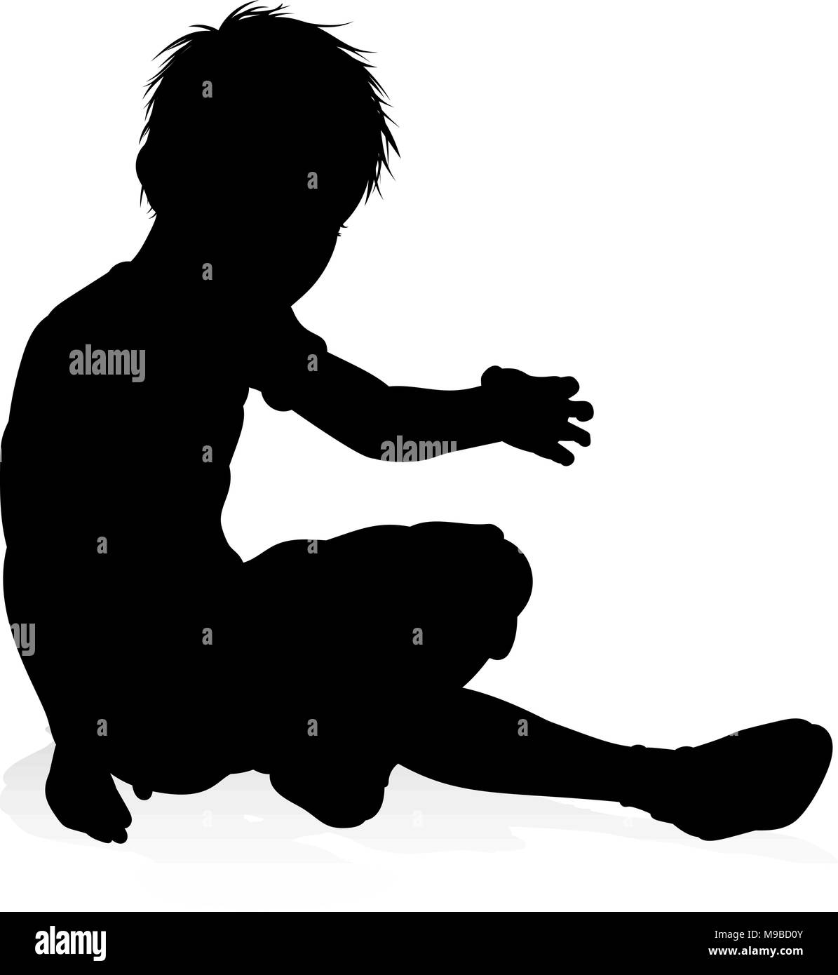 Child Kid Silhouette Stock Vector Image & Art - Alamy