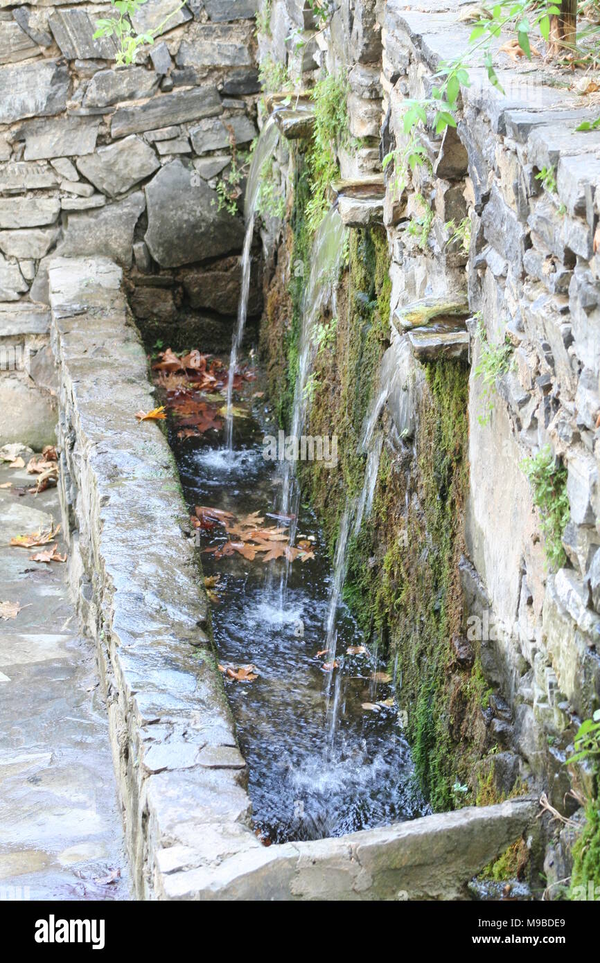 Springs at Lappa a mountain village on Crete Stock Photo - Alamy