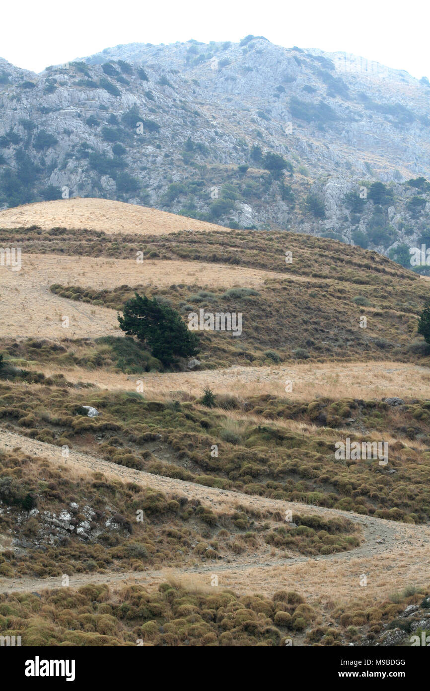 Greek mountain landscape Stock Photo - Alamy