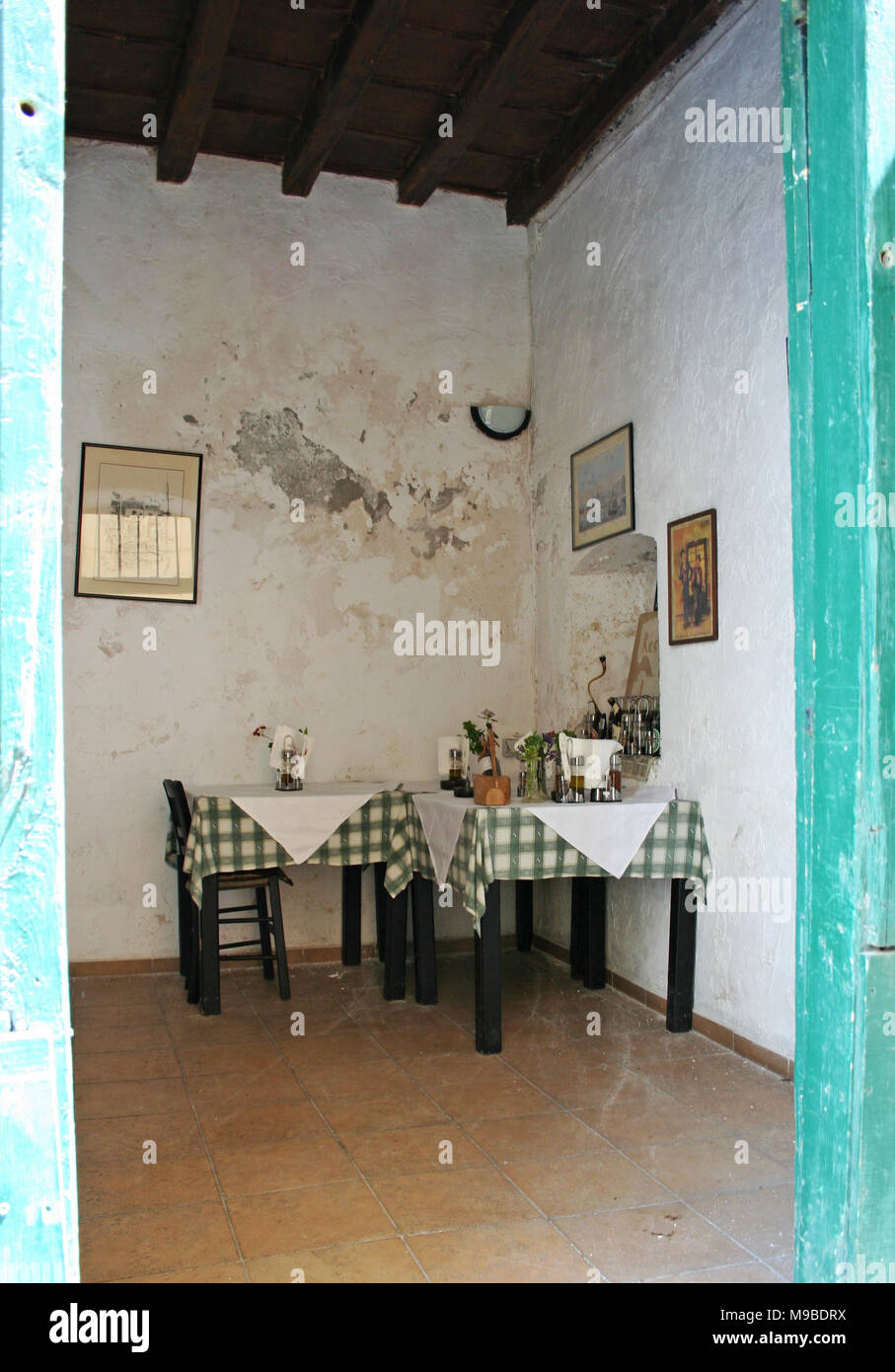 Interior of a greek restaurant Stock Photo - Alamy
