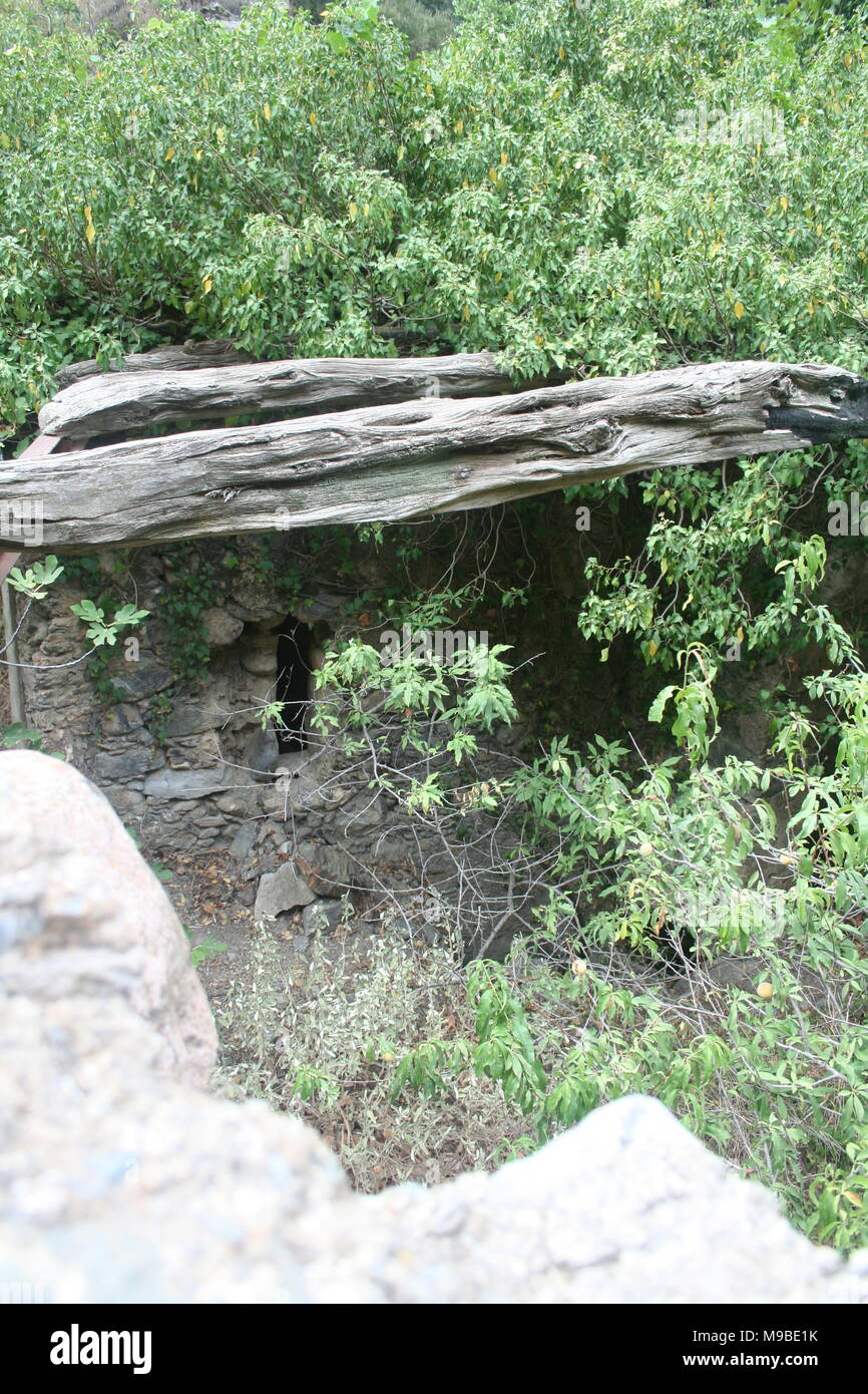 Old water mill in the mountains on Crete Stock Photo - Alamy